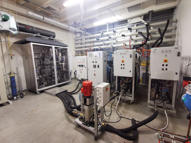 Prototype of the absorption chiller under testing | Friendship